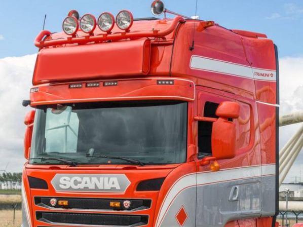 Polyester Zonneklep Scania Streamline Type 2D met lijn Truck Accessoires Polyester Zonneklep Scania Streamline Type 2D met lijn Truck Accessoires