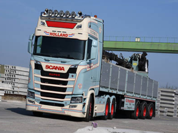 Polyester Sun Visor Scania Next Generation R/S 30cm with 5 position lights