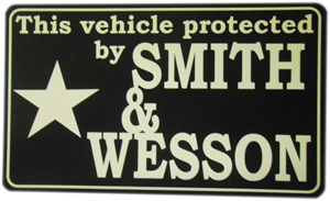 Protected by Smith & Wesson plate