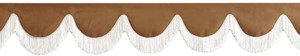 Front Window Pelmet brown 0004 with fringes Truck Accessoires