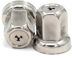 Stainless steel wheel nut caps 32mm - height 52mm - 10 pieces Truck ...