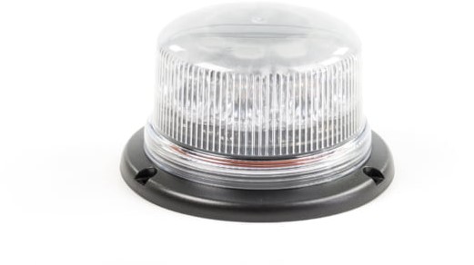 B16 LED flash lamp, 3 point fixed mounting-Amber-Clear