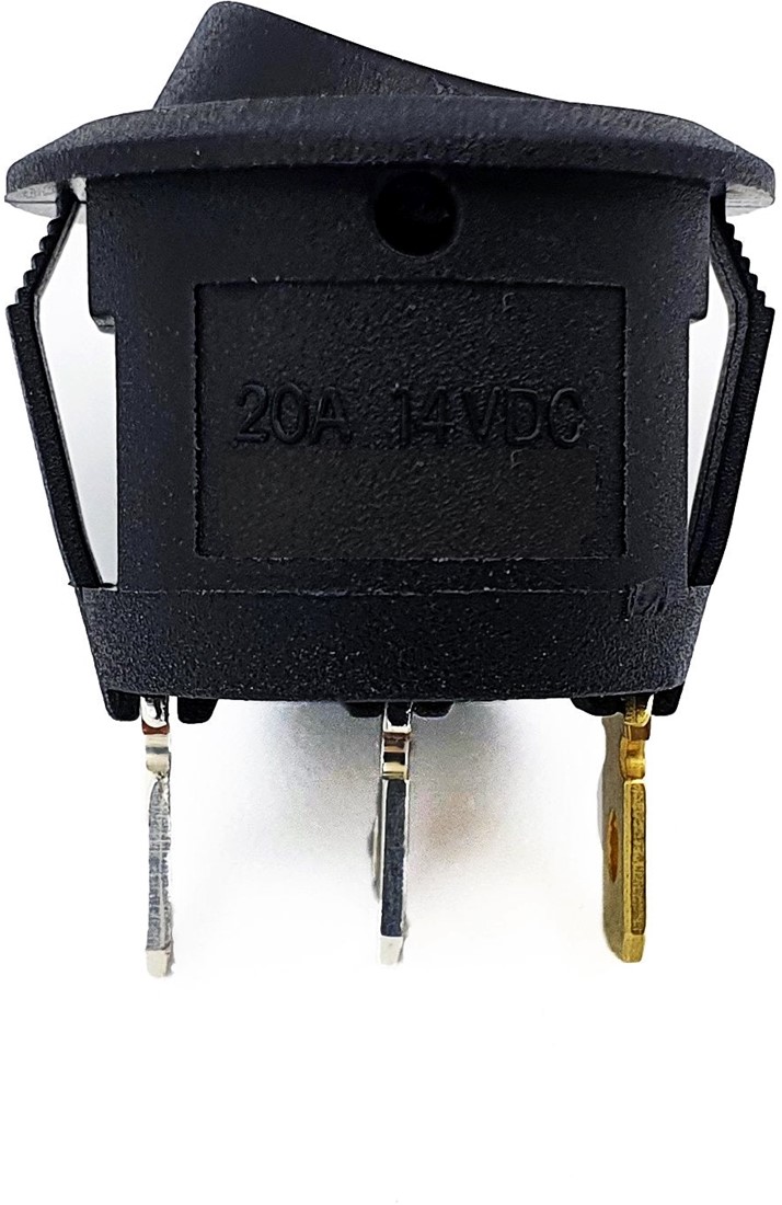 Rocker switch with LED indicator GREEN 20A 14 Vdc