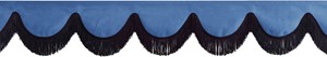 Front Window Pelmet blue with fringes Truck Accessoires