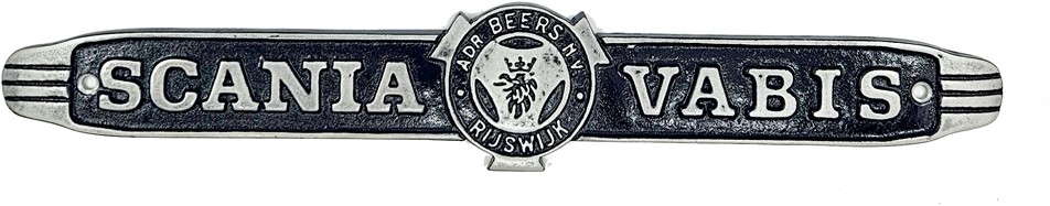 Aluminium Embleem SCANIA VABIS - Zwart Truck Accessoires