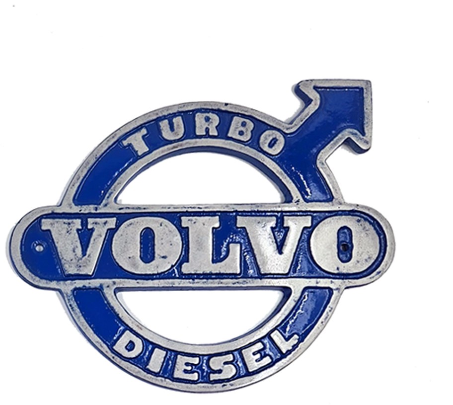 Aluminum Emblem VOLVO Turbo Diesel - Blue