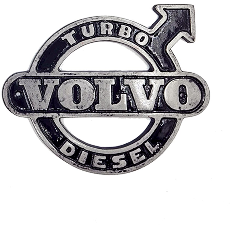 Aluminium Embleem VOLVO Turbo Diesel - Zwart Truck Accessoires