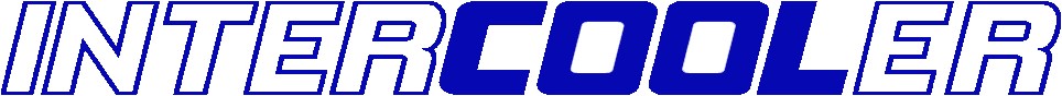 Sticker "INTERCOOLER" - 60 cm - blue - no, stick on the outside