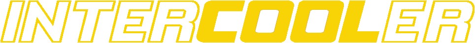 Sticker "INTERCOOLER" - 60 cm - yellow - no, stick on the outside