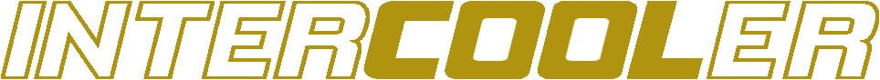 Sticker "INTERCOOLER" - 50 cm - goud - ja, binnenzijde plakken Truck ...