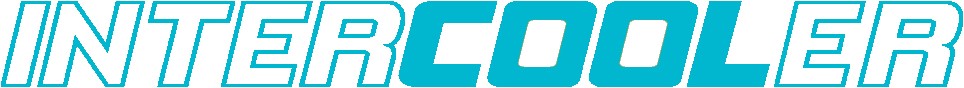 Sticker "INTERCOOLER" - 60 cm - light blue - yes, stick on the inside