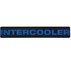 Plastic emblem Intercooler badge black-blue Truck Accessoires