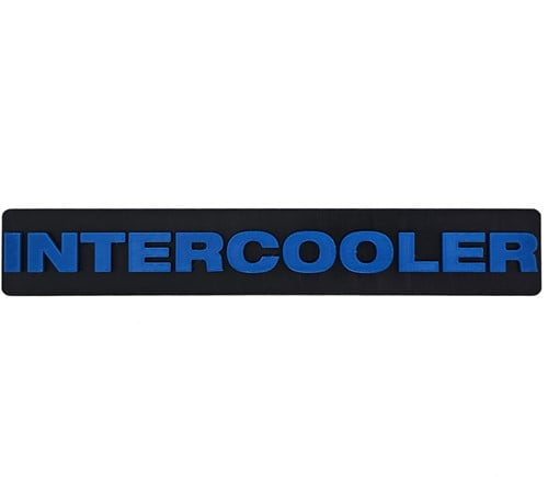 Plastic emblem Intercooler badge black-blue Truck Accessoires