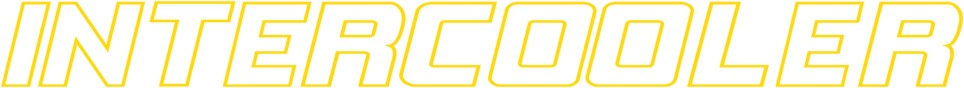 Sticker "INTERCOOLER" - 60 cm - yellow - no, stick on the outside