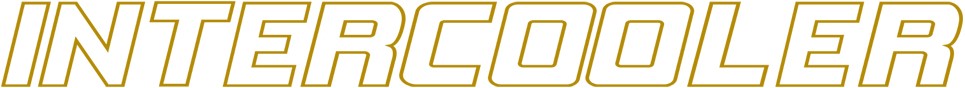 Sticker "INTERCOOLER" - 50 cm - gold - no, stick on the outside