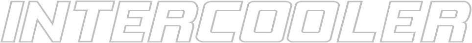 Sticker "INTERCOOLER" - 60 cm - silver - yes, stick on the inside