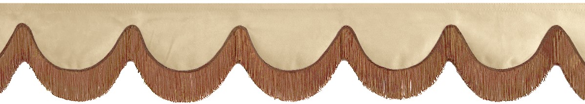 Front Window Pelmet cream with fringes Truck Accessoires