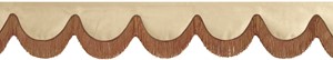 Front Window Pelmet cream with fringes Truck Accessoires