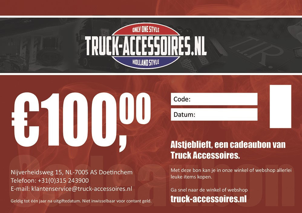 Cadeaubon 100 Euro Truck Accessoires