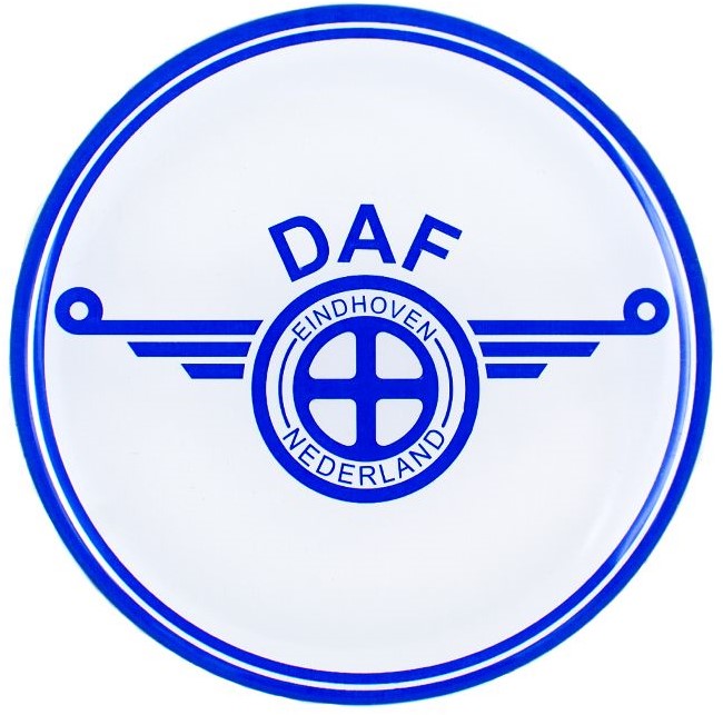 Hub sticker white with blue DAF logo Truck Accessoires