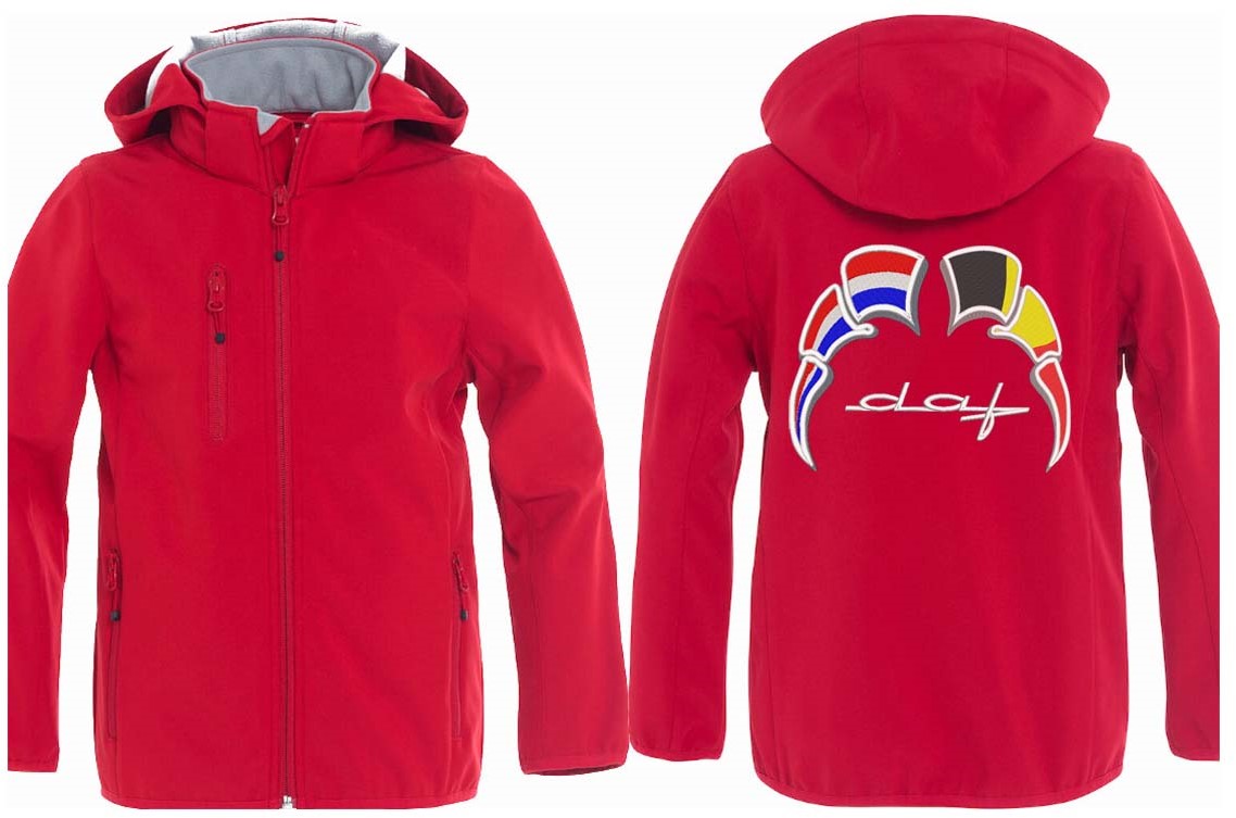 Softshell jas DAF Old Style Embleem met wimpels Nederland - België ...