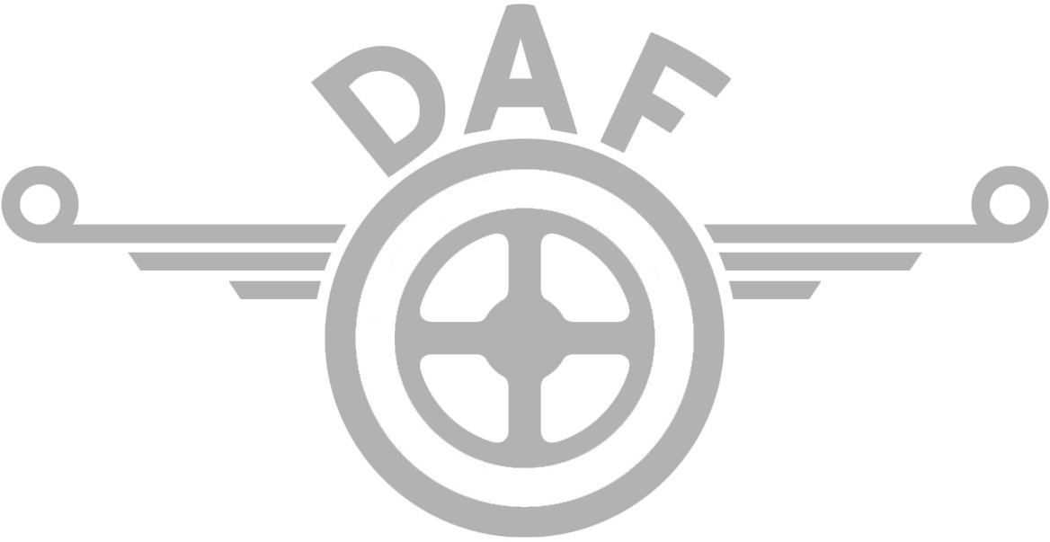 Sticker DAF wings - 20 cm - White - No, stick on the outside
