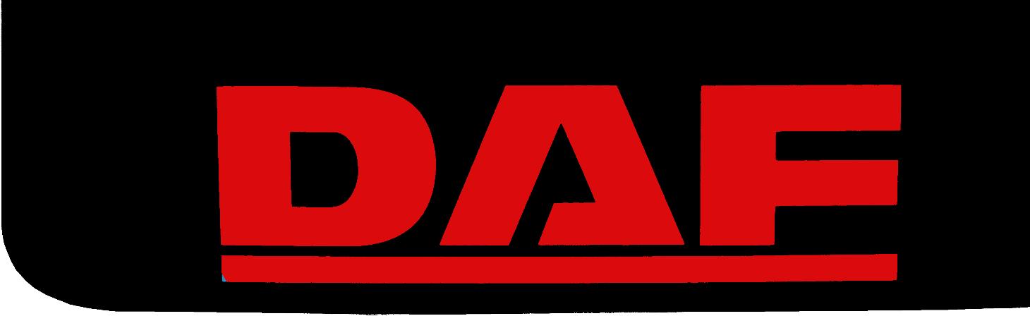 Set Small DAF Mudflaps black - red Truck Accessoires