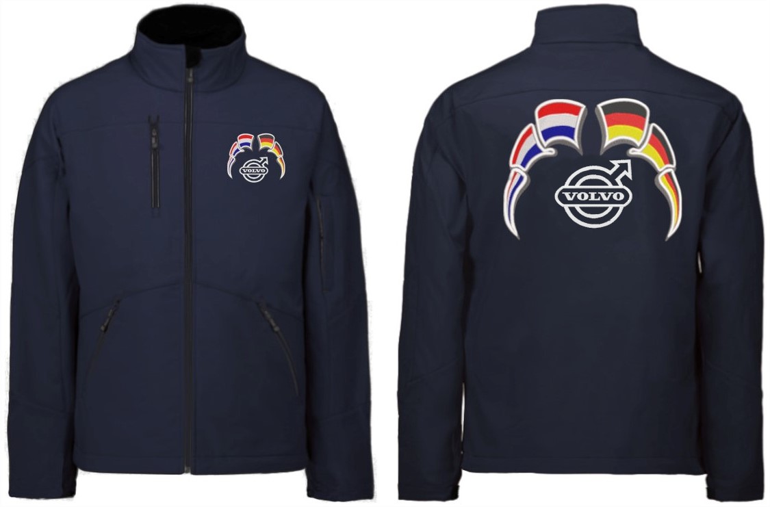 Softshell jacket Volvo with flags Netherlands - Germany Truck Accessoires