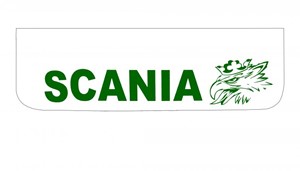 Set of small Scania Mudflaps white - green Truck Accessoires