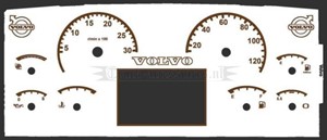 Dashboard clock Volvo FH / FM type 3 - Cream / Blue Truck Accessoires