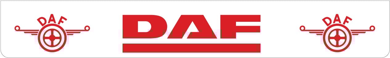Long Mudflap white DAF red Truck Accessoires