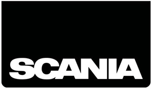 Set Mudflaps black SCANIA white Truck Accessoires