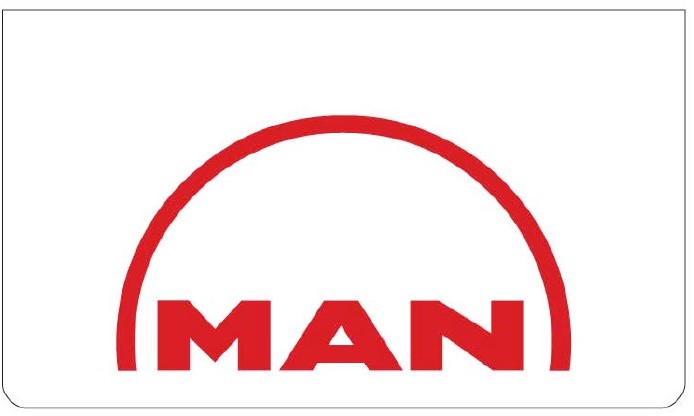 Set Spatlappen wit MAN rood Truck Accessoires