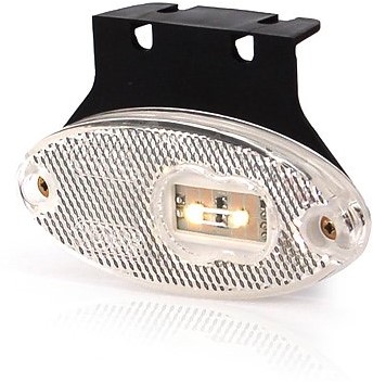 LED Marker light oval White with fixing Truck Accessoires