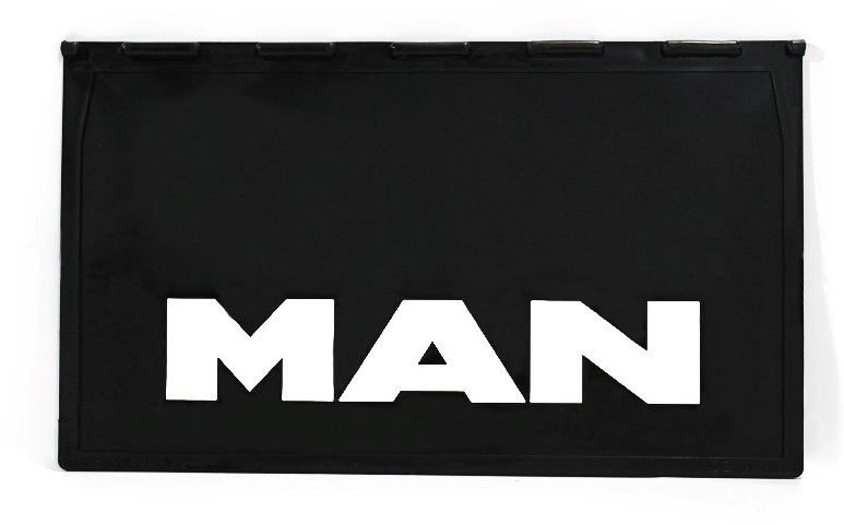 Set spatlappen zwart MAN wit - flexibel rubber Truck Accessoires