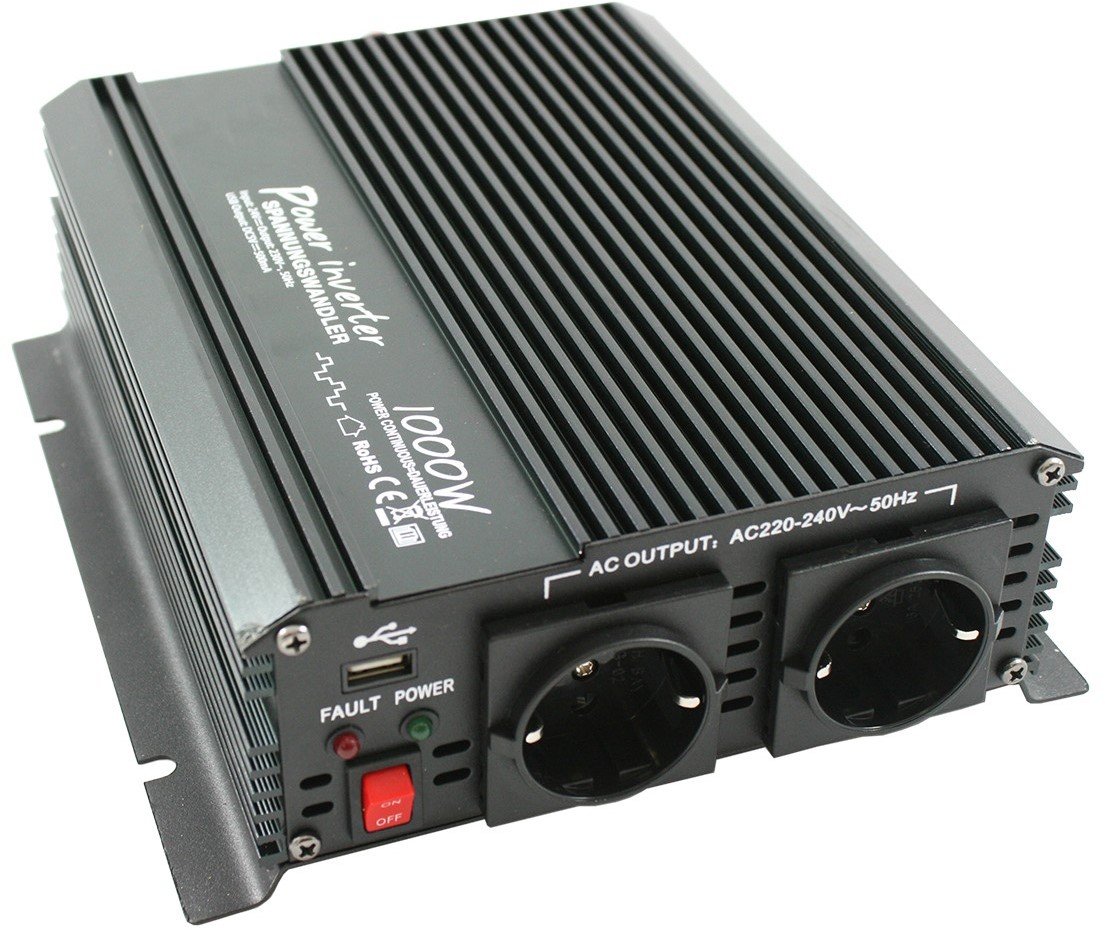 Gemodificeerde Sinus Omvormer 24V naar 230V - 1000/2000Watt Truck ...