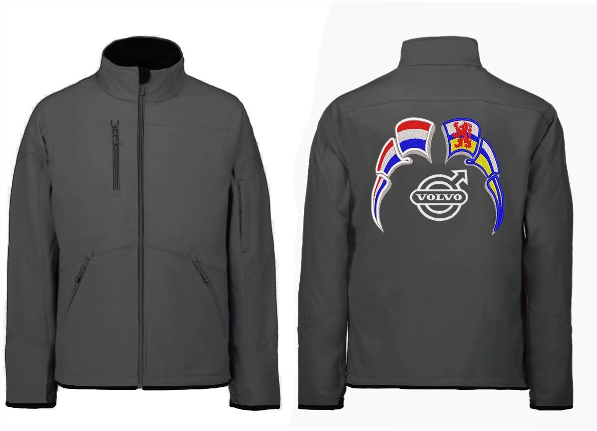 Softshell jas Volvo met wimpels Nederland - Limburg Truck Accessoires