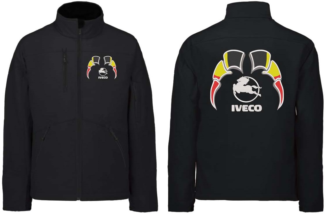 Softshell jacket Iveco Emblem with flags Belgium Truck Accessoires