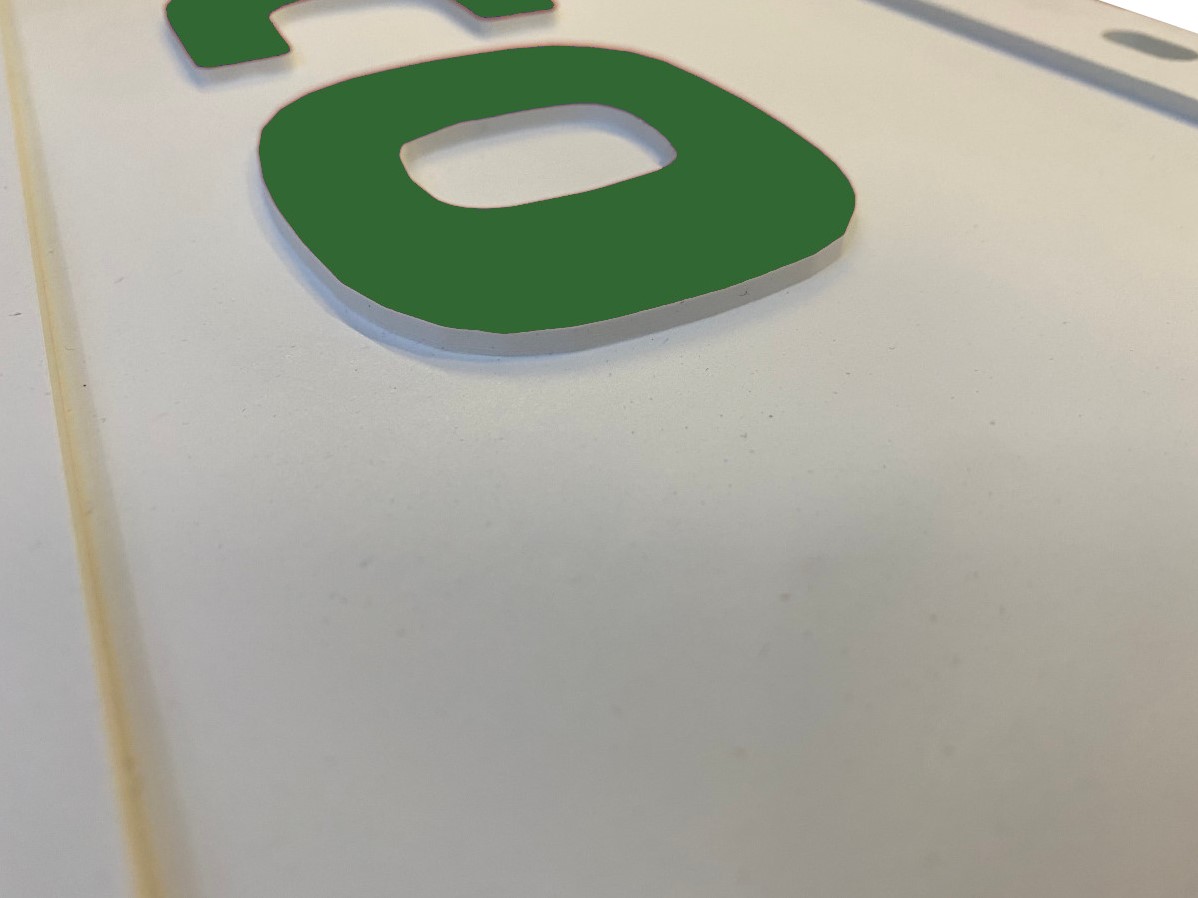 Set of small Iveco Mudflaps white - green with imposed letters Truck ...