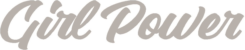 Sticker "Girl Power" - 35 cm - Silver - Yes, stick on the inside