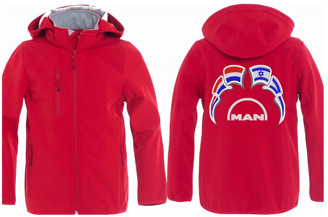 Softshell jas MAN Embleem met wimpels Nederland - Israël Truck Accessoires