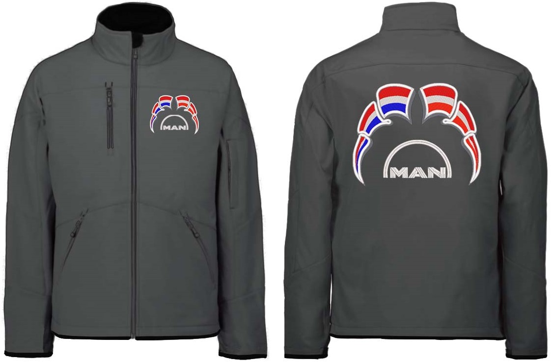 Softshell jas MAN Embleem met wimpels Nederland - Oostenrijk Truck ...