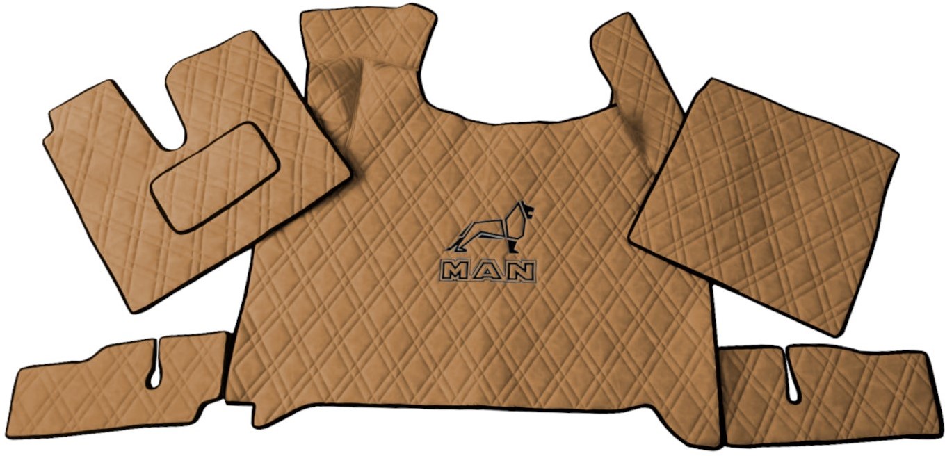 Engine cover and Floor mats MAN TGX 2020 Brown Truck Accessoires