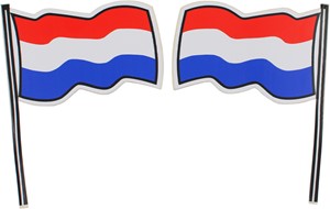 Sticker Holland Vlag 2 stuks klein Truck Accessoires