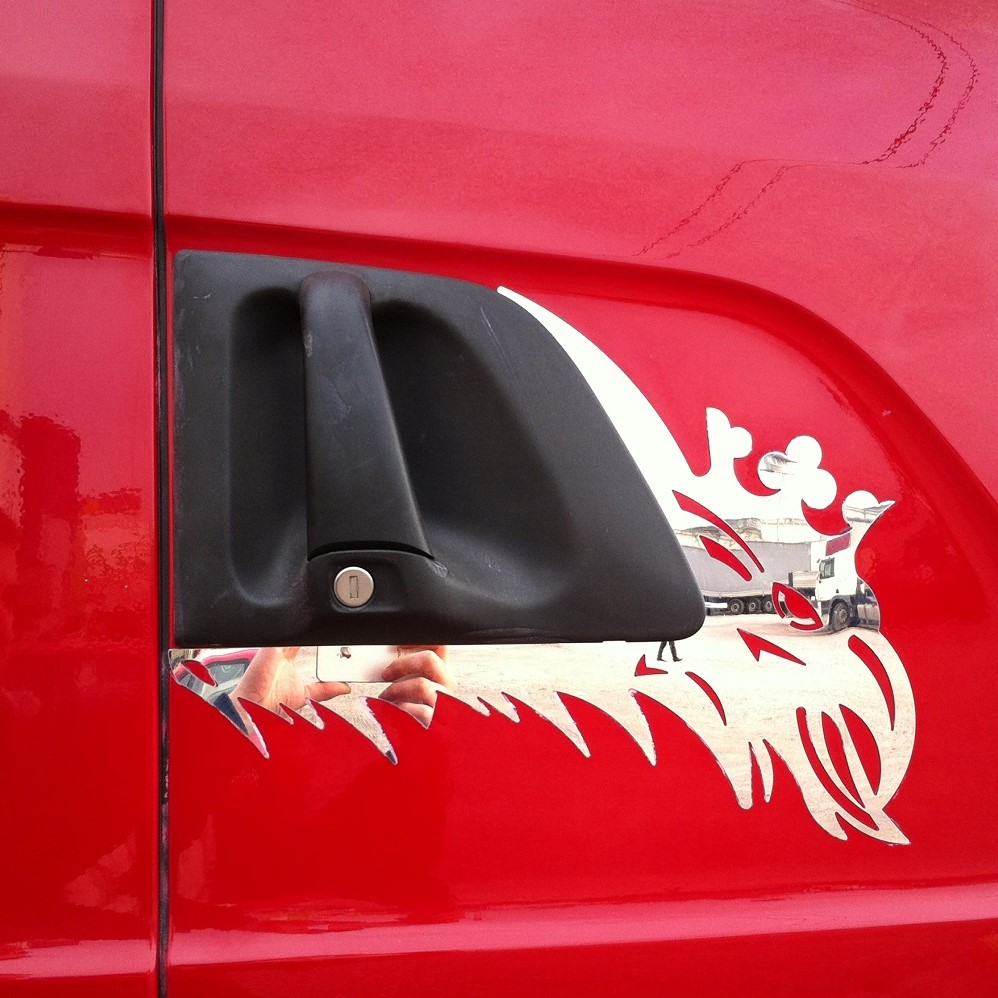 Stainless steel Scania Frame Door handle with svempa