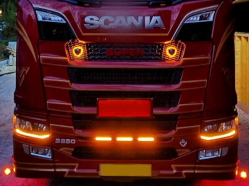 Scania Next Gen S & R of 2016 LED headlights - DRL conversion kit
