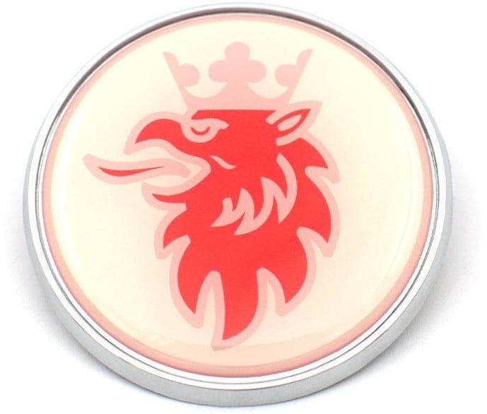 Emblem Round Scania white with red griffin