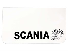 Set Scania Mudflaps white - black Truck Accessoires