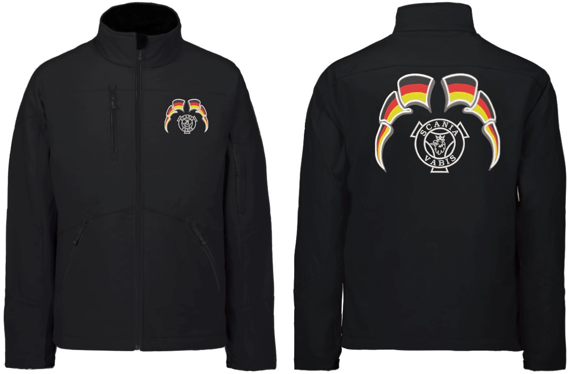 Softshelljacke Scania Vabis mit Wimpel Deutschland - Deutschland - Grau ...