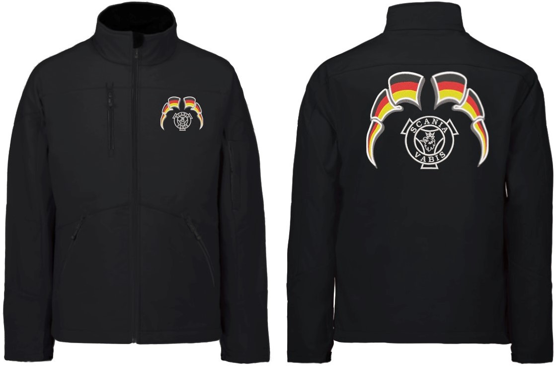 Softshelljacke Scania Vabis mit Wimpel Deutschland - Deutschland Truck ...